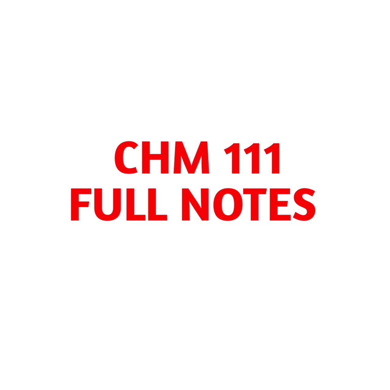 Buy CHM 111 NOTE by Unimaid library on Selar