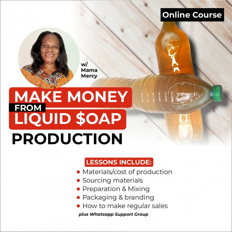 Buy Liquid Soap Production Course by mercy okere on Selar
