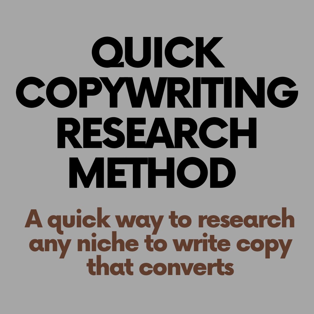 Buy Quick Copywriting Research Method by Mk Akan on Selar