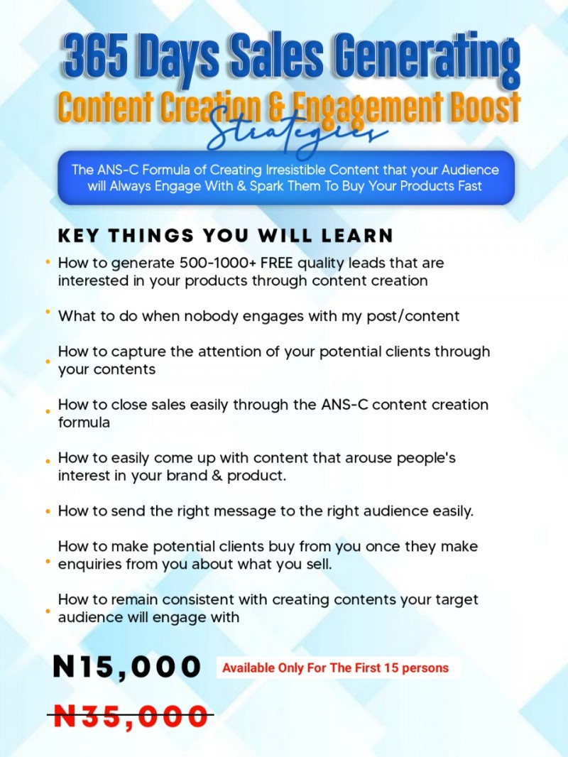 Buy 365 DAYS SALES GENERATING & Content Creation & Engagement Boost by ...