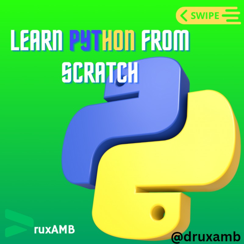 Buy Python Crash Course For Absolute Beginners -- DruxAMB by on Selar