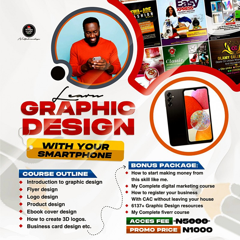Buy SMARTPHONE GRAPHIC DESIGN COURSE by Naijabrandoga Store on Selar