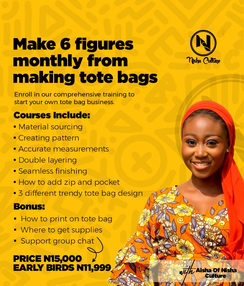 Buy Tote Bag Full-Production Course by Nisha Culture on Selar