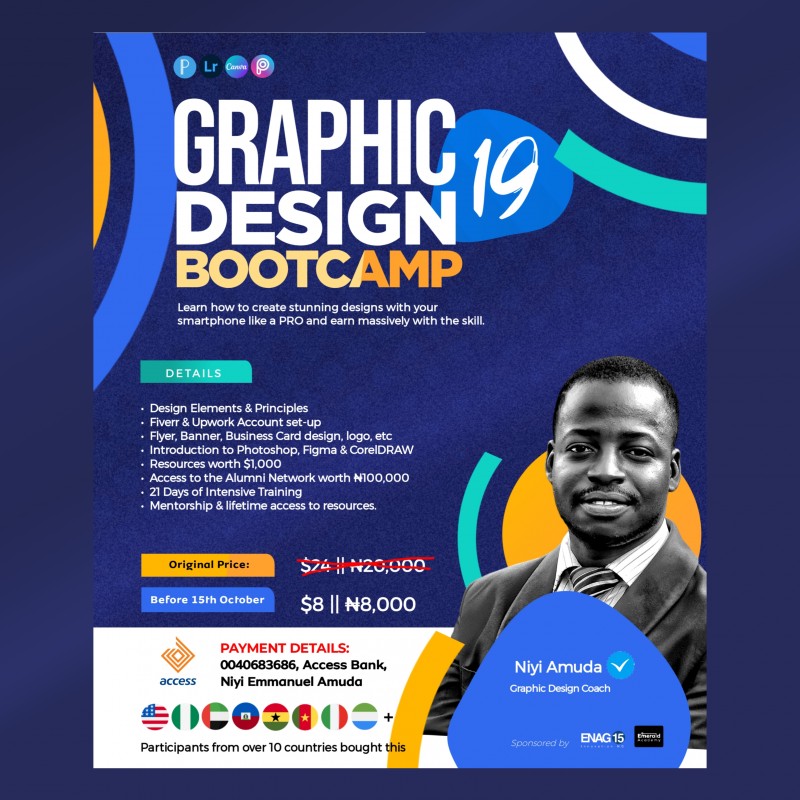 Buy Graphic Design Bootcamp 19 Masterclass by Niyi Amuda on Selar