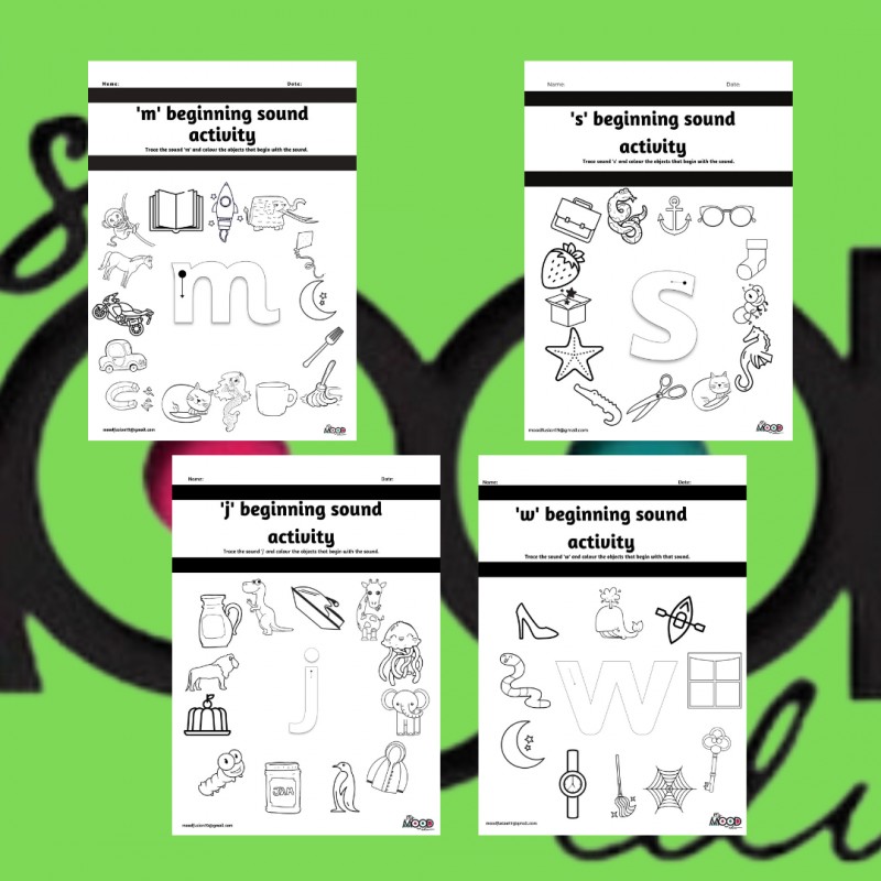 Buy Beginning Sound Colouring Activity a-z by MsMoodEdu on Selar