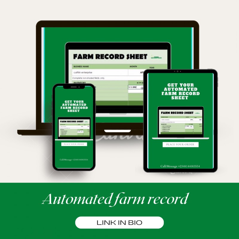 Buy Farm Record Sheet by Odoemenam Kenneth Chukwuma on Selar