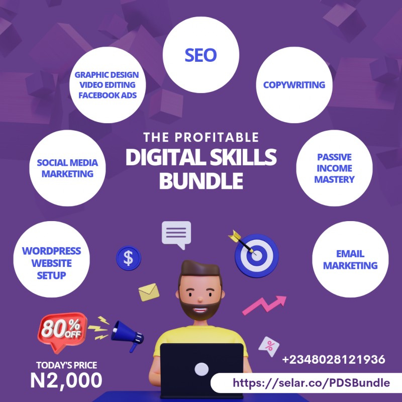 Buy The Profitable Digital Skills Bundle (PDSB) by Folarin Okeniyi on Selar