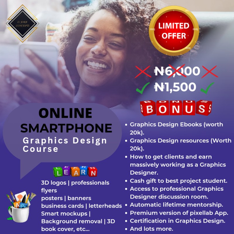 Buy Smartphone Graphics Design Course by Okundalaye Oluwaseun on Selar