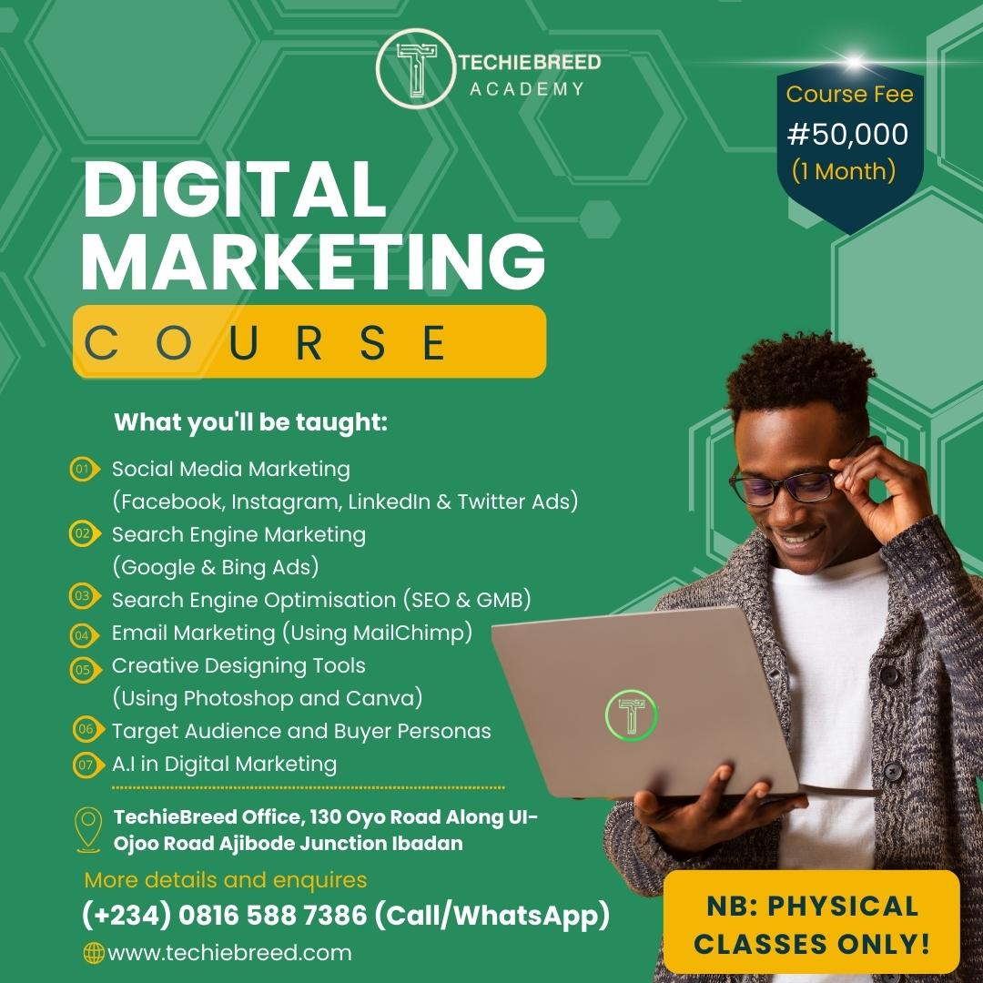 Buy Digital Marketing Course by TechieBreed Academy on Selar