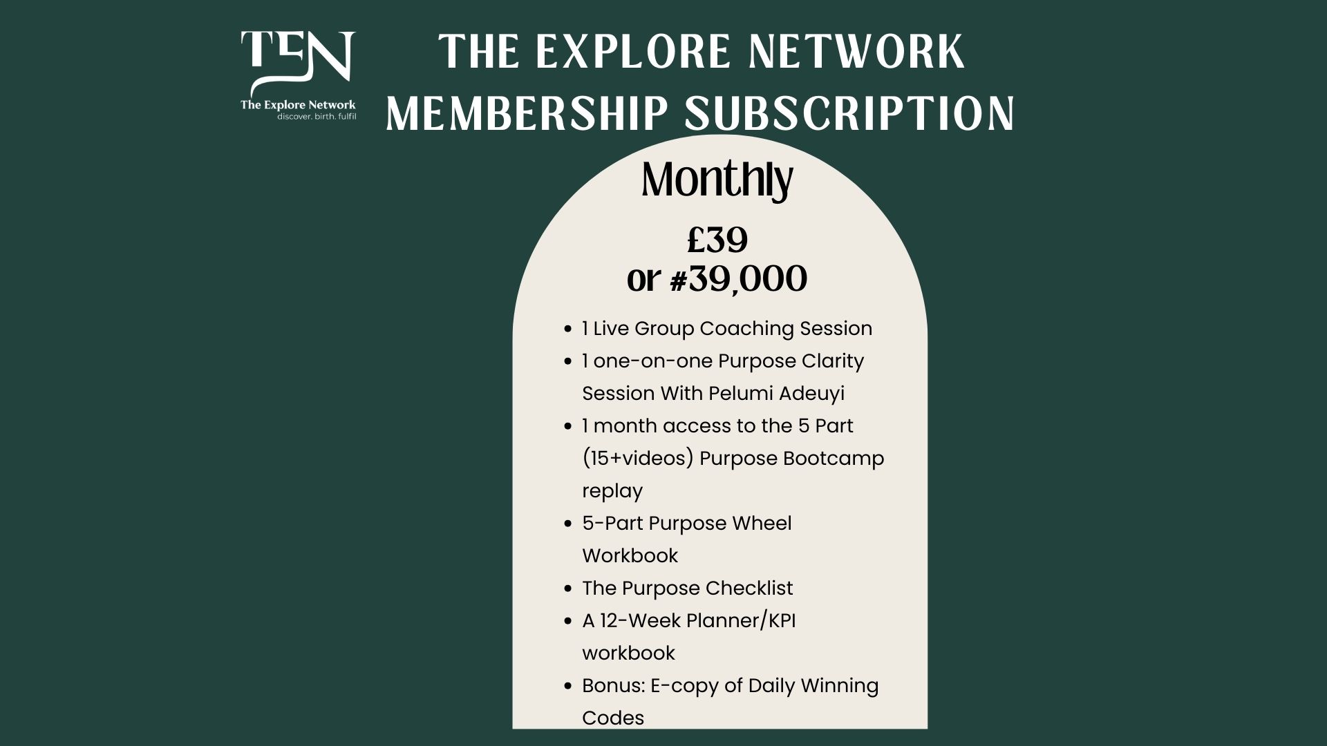 Buy The Explore Network Membership Monthly subscription by Oluwapelumi ...