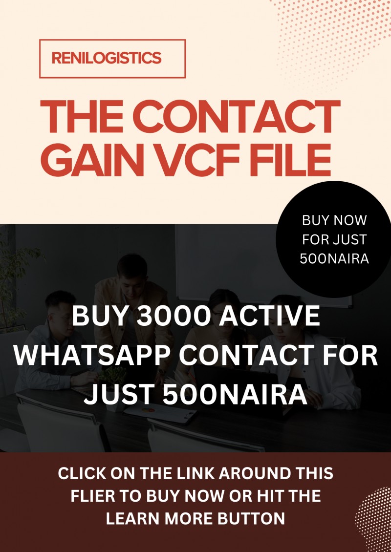 Buy The Contact Gain Vcf File by Omolafe Morenikeji on Selar