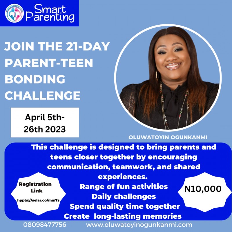 Buy 21 -DAY PARENT-TEEN BONDING CHALLENGE by Oluwatoyin Ogunkanmi on Selar