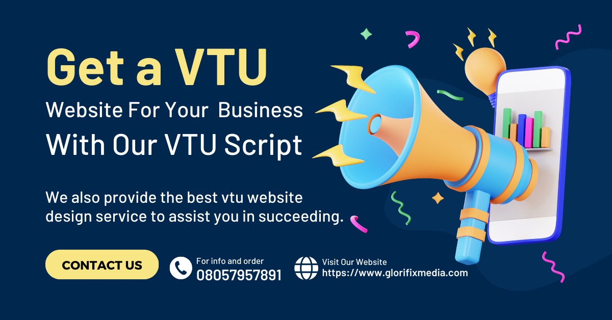 Buy GET VTU SCRIPT AND VIDEO TUTORIALS FOR YOUR BUSINESS by Glorifix Media Concept Limited on Selar