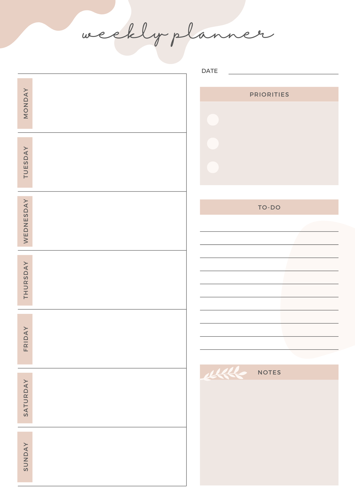 Get Weekly Planner | Planner | Stay Organized by Hediye Duygyu on Selar
