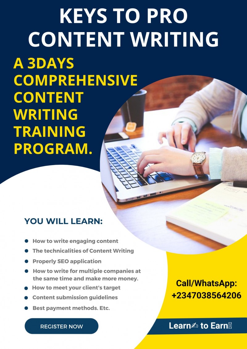 Buy CONTENT WRITING TRAINING PROGRAM by Life Endevors on Selar