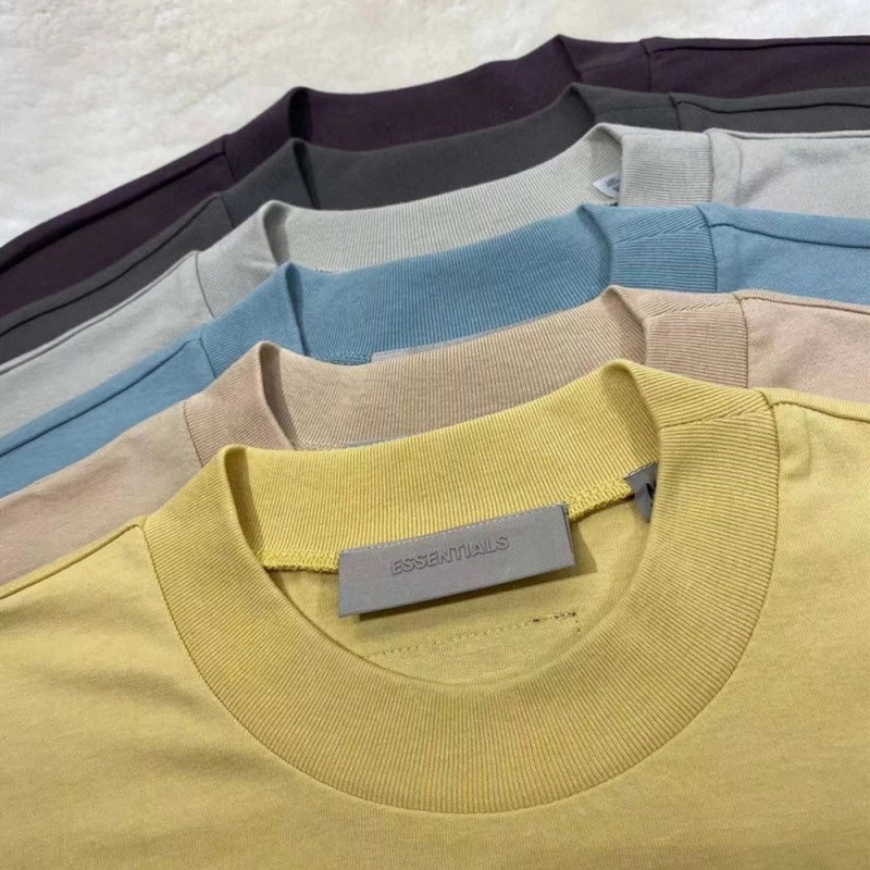 Buy Kanye666 ESSENTIALS T Shirt 8TH Solid Color Silicone Logo Neutral ...