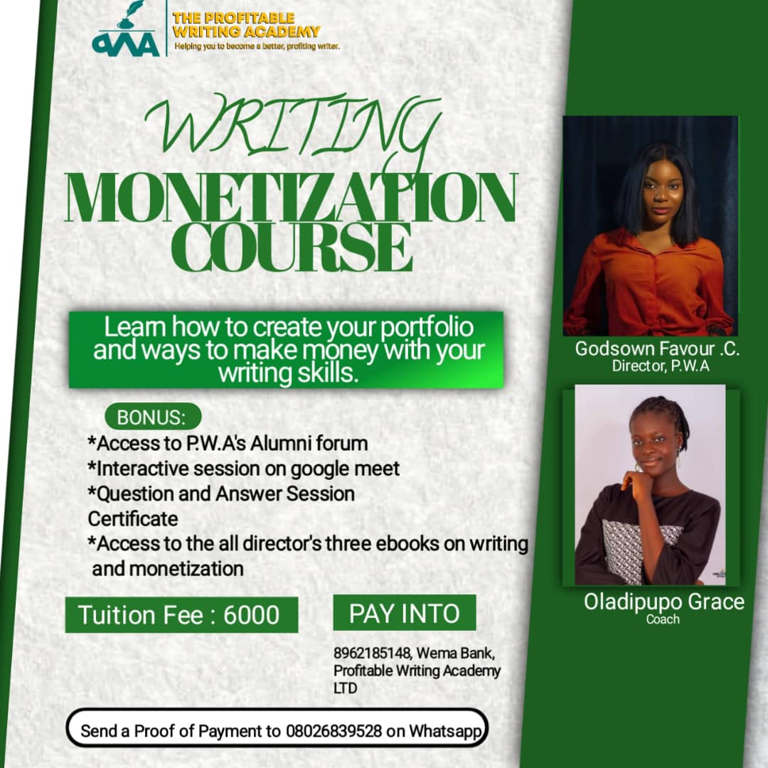 Buy WRITING MONETIZATION COURSE by Profitable Writing Academy on Selar