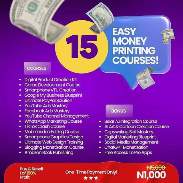 Buy 20+ MONEY COURSES by Rita Patrick.A on Selar