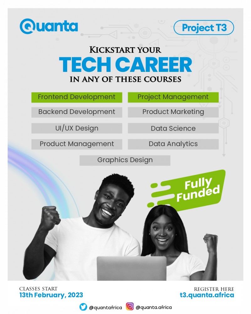 Buy Tech Training - Project T3 by Quanta by Quanta Africa on Selar