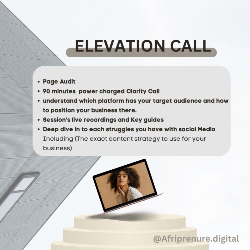 Buy ELEVATION CALL WITH RAE by Rae Kubi on Selar