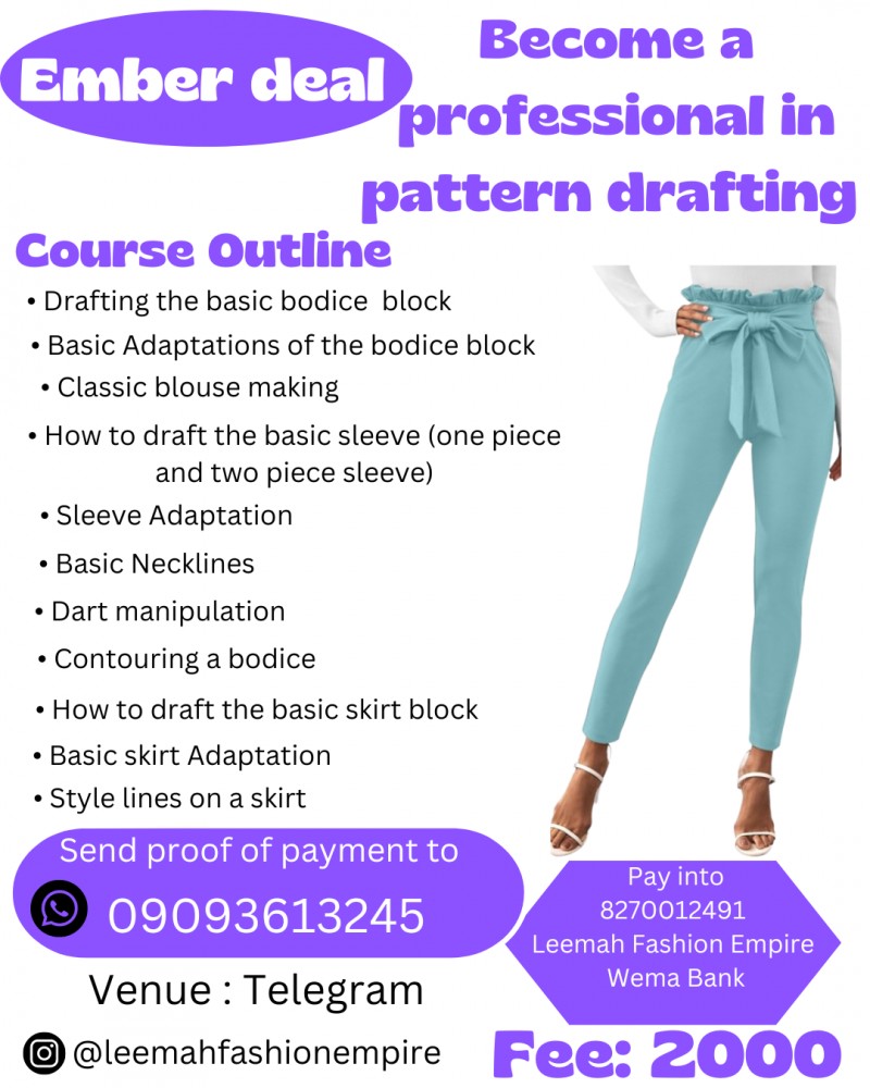 Buy Drafting pattern like a pro by Raji Halima Temitope on Selar