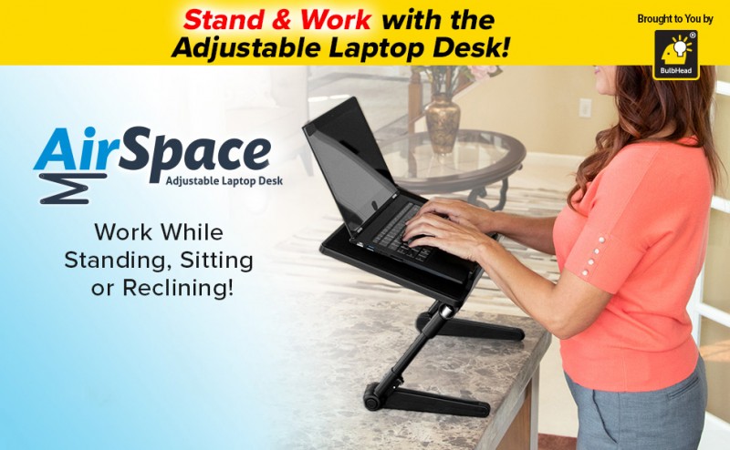 Buy THE AIR SPACE HIGH TECH ADJUSTABLE LAPTOP DESK by Reign Digitals on Selar