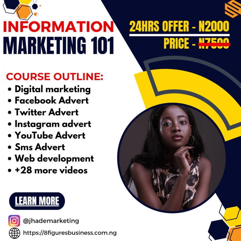 Buy Information Marketing 101 by Jhademarketing on Selar