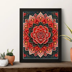Buy Digital red rose mandala by Blueroom digital on Selar