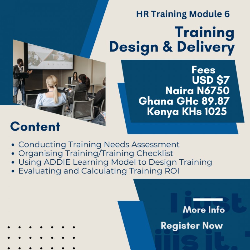 Buy Training Administration, Design, Delivery & Evaluation (TADDE) by School of Consulting on Selar