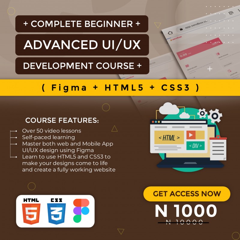 Buy Complete Web & Mobile Designer In 2023: UI/UX, Figma, +More by Samuel Audu on Selar
