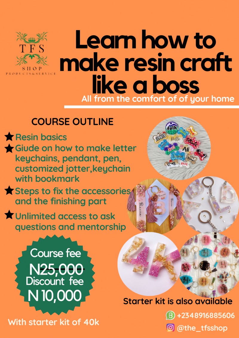 Buy Resin craft training class copy by Thetfsshop on Selar