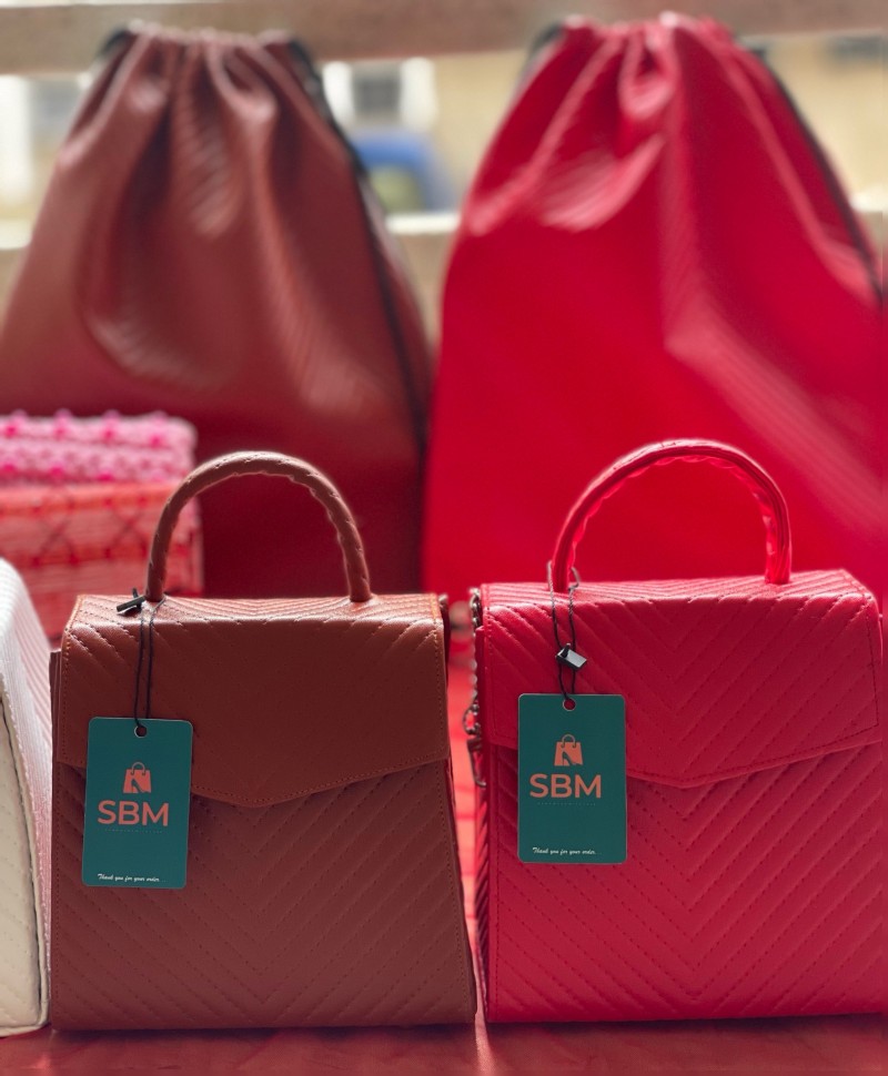 Buy Mini box-shaped bag (Leather) by SBM Designs on Selar