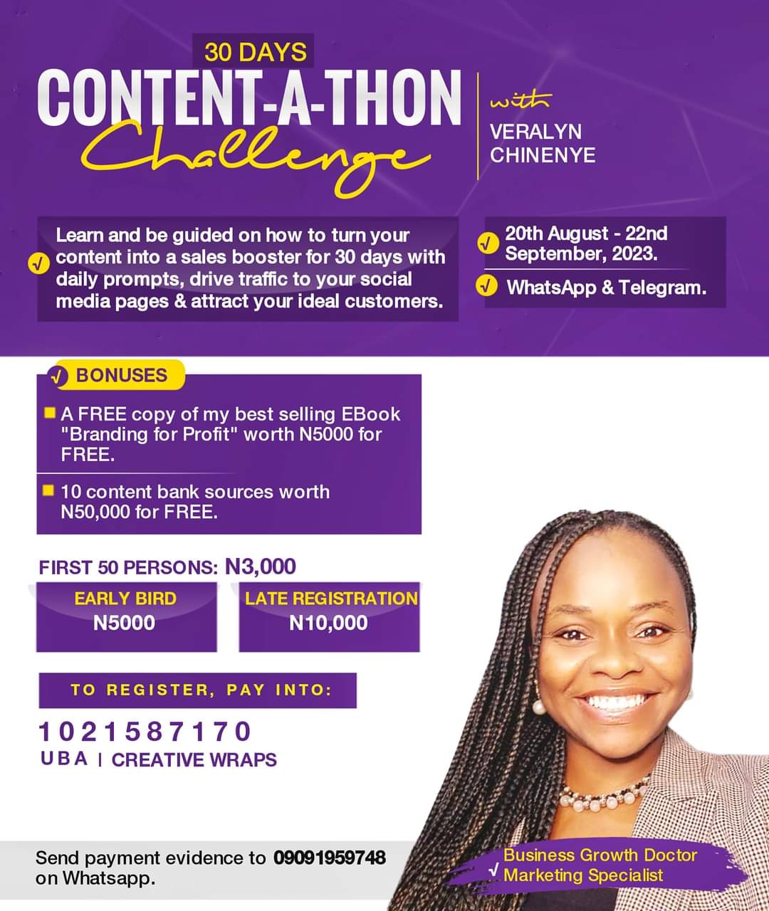 Buy 30 DAYS CONTENTATHON CHALLENGE by Veralyn Chinenye on Selar