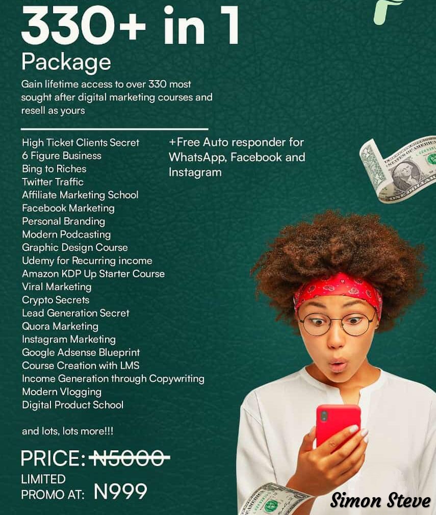 Buy 330+ Most Sought After Online Courses by Stephen Simon on Selar