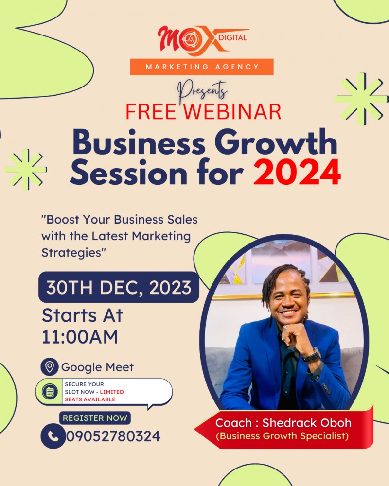 Get Business Growth Strategies for 2024 - 10X Your Sales Today by Shedrack Oboh on Selar