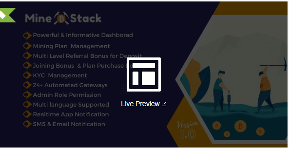 Buy MineStack - A Cloud Mining Platform by EFES CODES on Selar