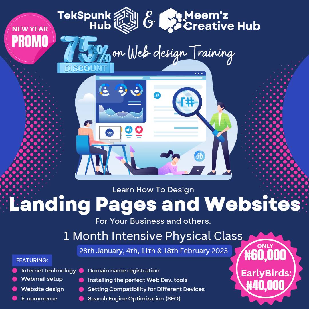 Buy Web Design Training by TekSpunk Hub on Selar