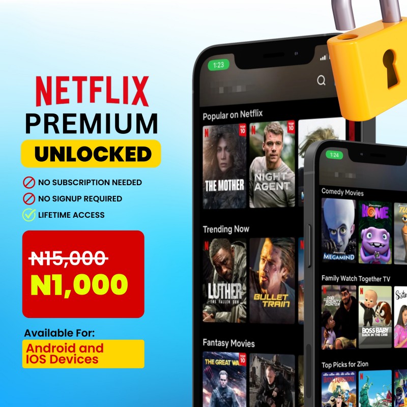 Buy NETFLIX PREMIUM by Tetteh Richmond on Selar