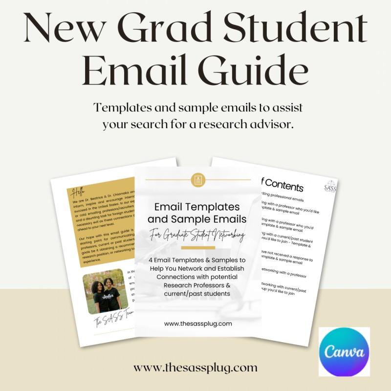 Buy Email Templates and Sample Emails for Graduate Student Networking ...