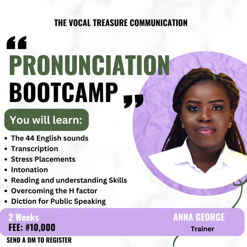 Buy PRONUNCIATION BOOTCAMP by The Vocal Treasure on Selar
