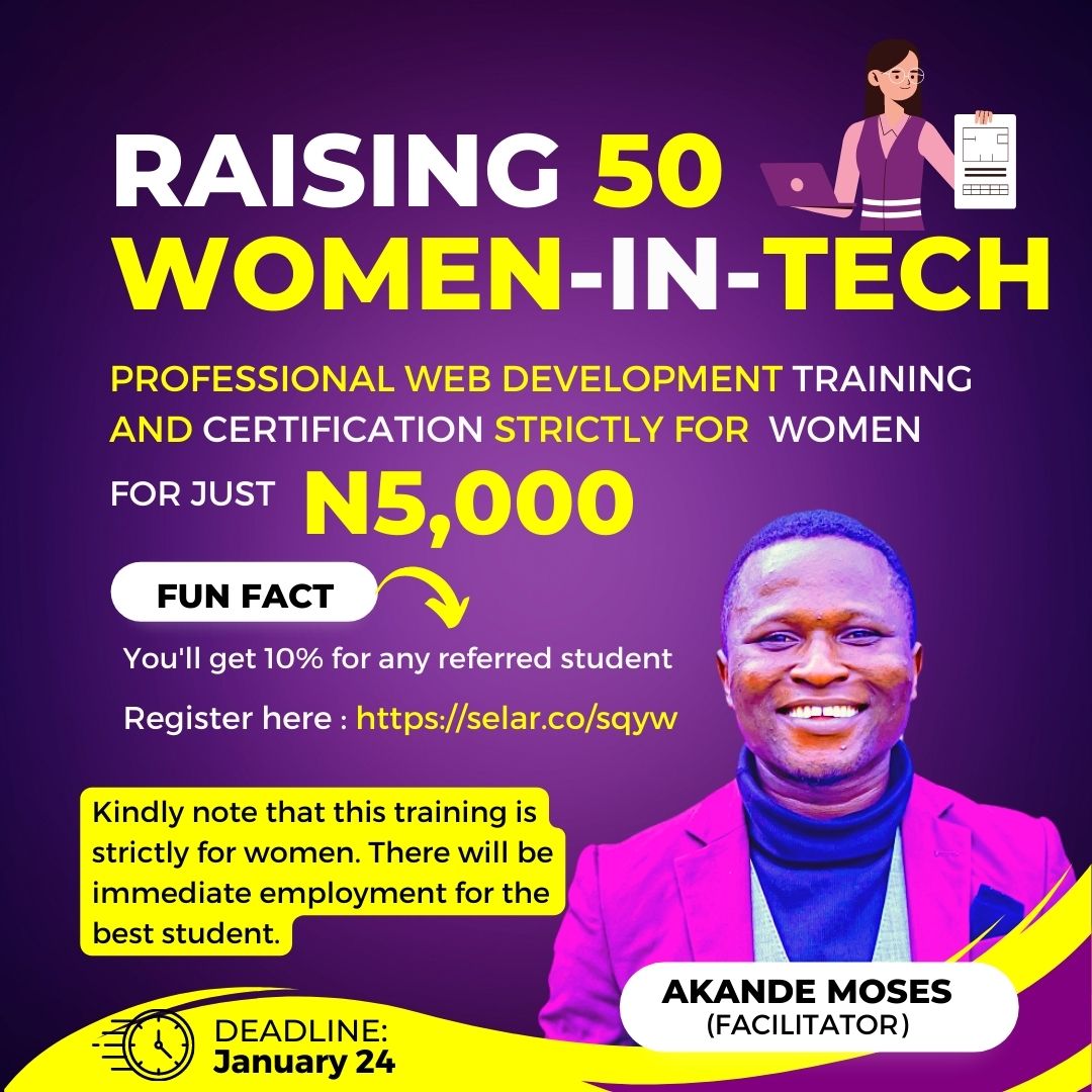 Buy WOMEN-IN-TECH WEB DEVELOPMENT TRAINING by Akande Olatunji Moses on ...