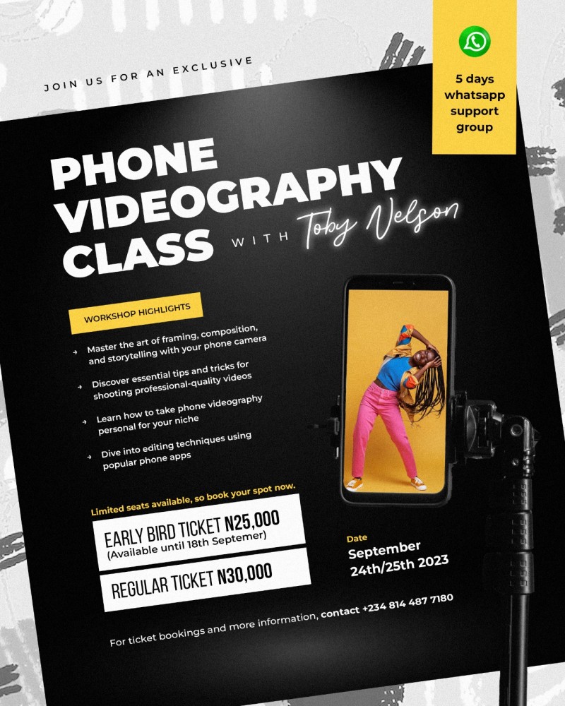 Buy Phone Videography Class with TN by Toby Nelson on Selar