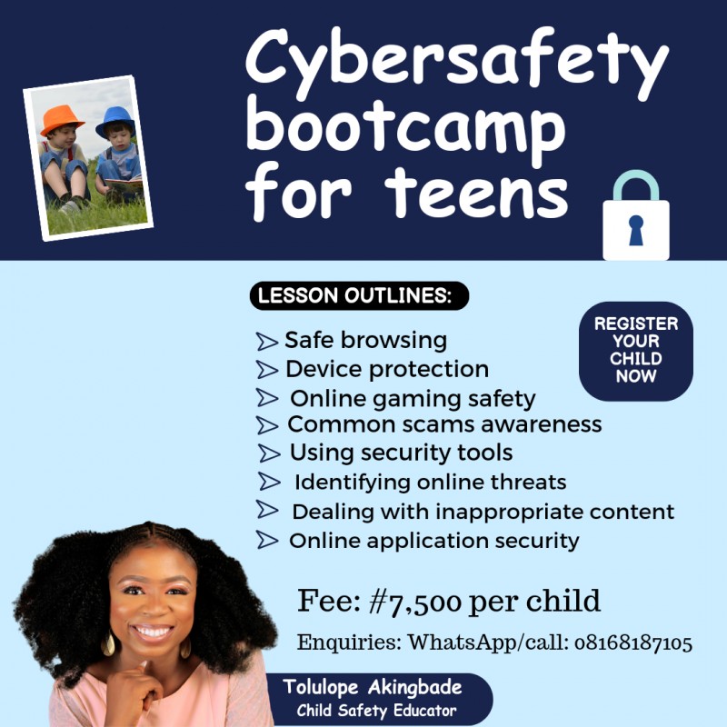 Buy Cybersafety bootcamp for teens by Tolulope Akingbade on Selar