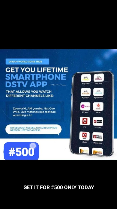 Buy DSTV SMARTPHONE APP by Ayomide Stephen Bankole on Selar