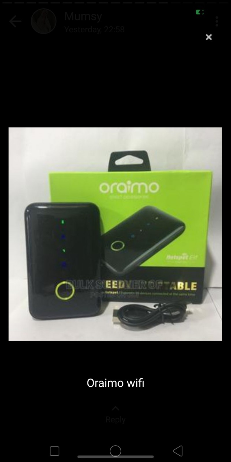 Buy Oraimo wifi by Ubah vera on Selar