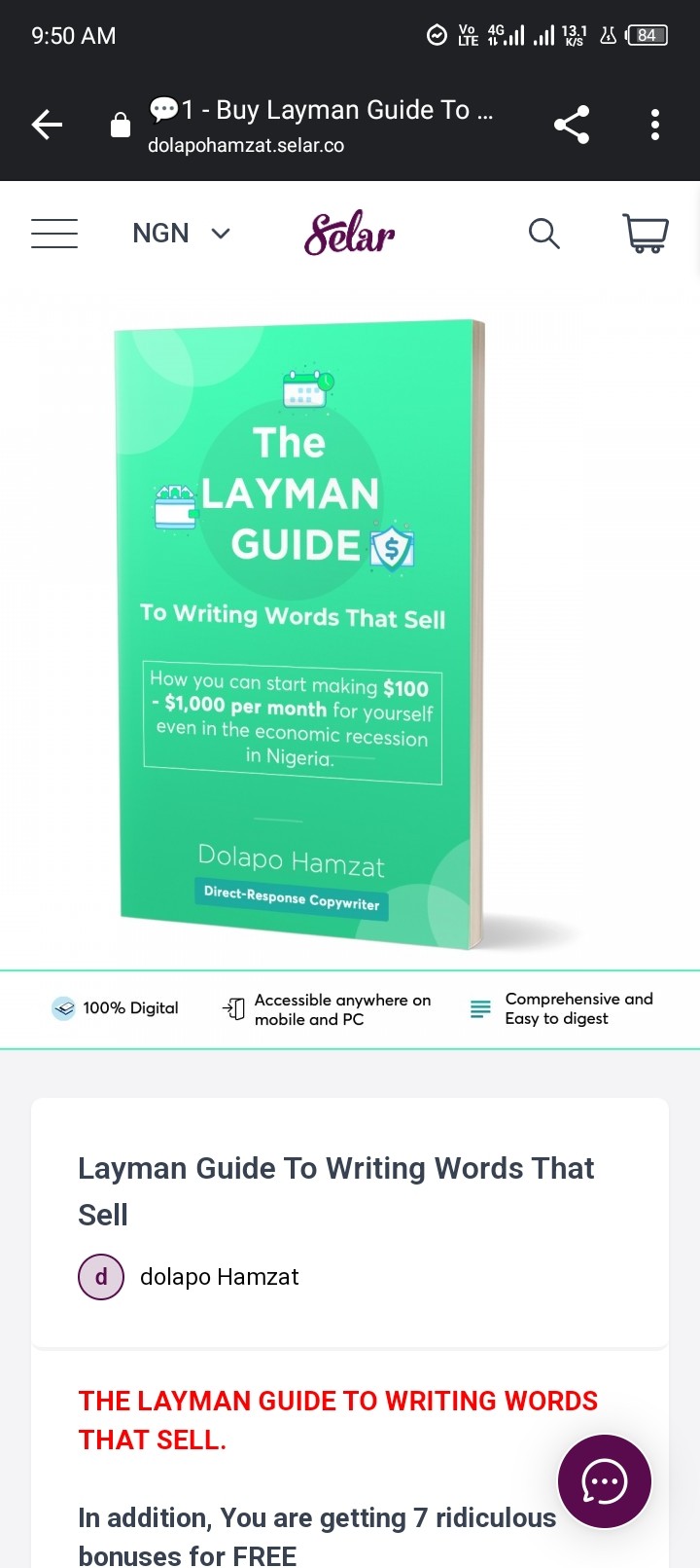 Buy The Layman Guide To Writing Words That sell by Ugochukwu omolu on Selar