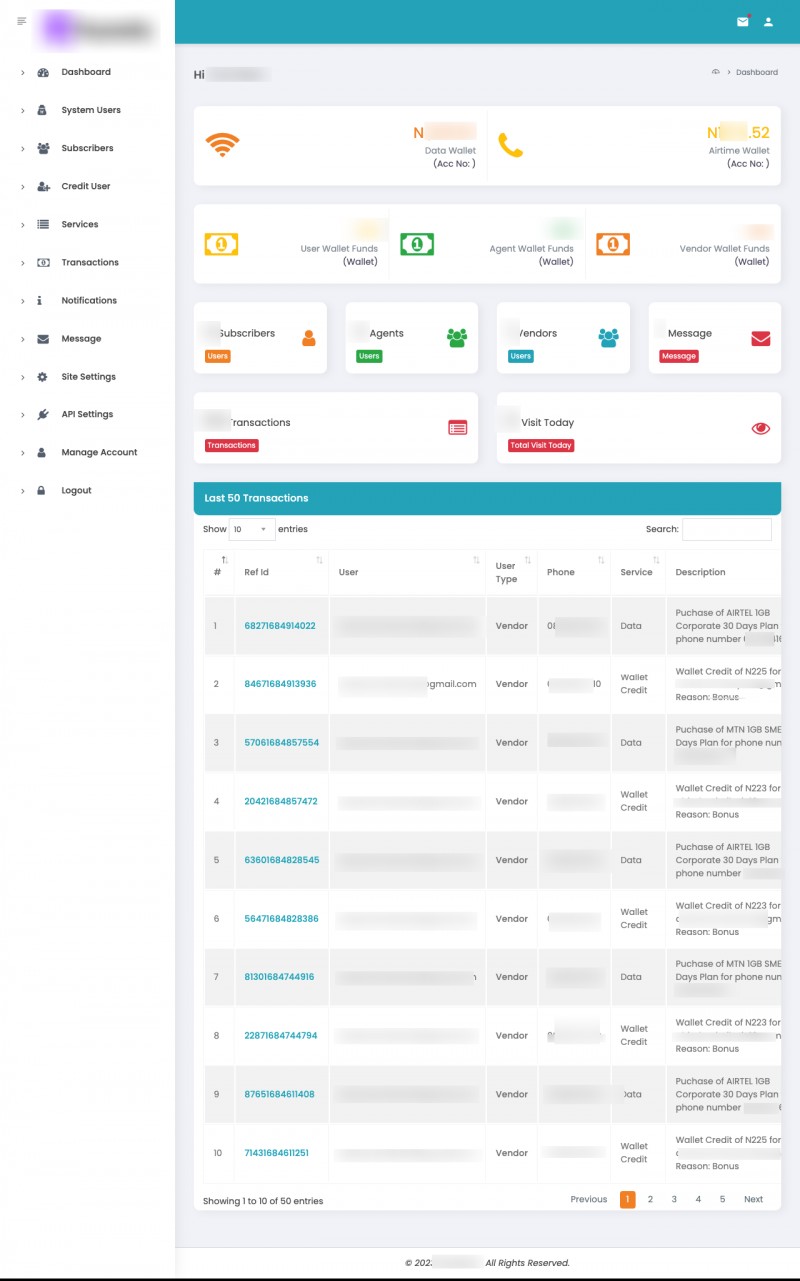 Buy VTU Website Script by on Selar