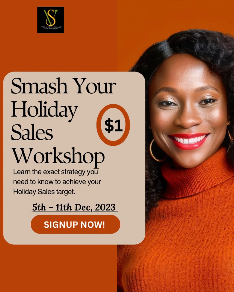Buy SMASH YOUR BLACK FRIDAY SALES WORKSHOP by Velvety Social on Selar