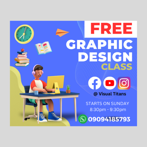 Get FREE GRAPHIC DESIGN CLASS by VISUAL TITANS on Selar