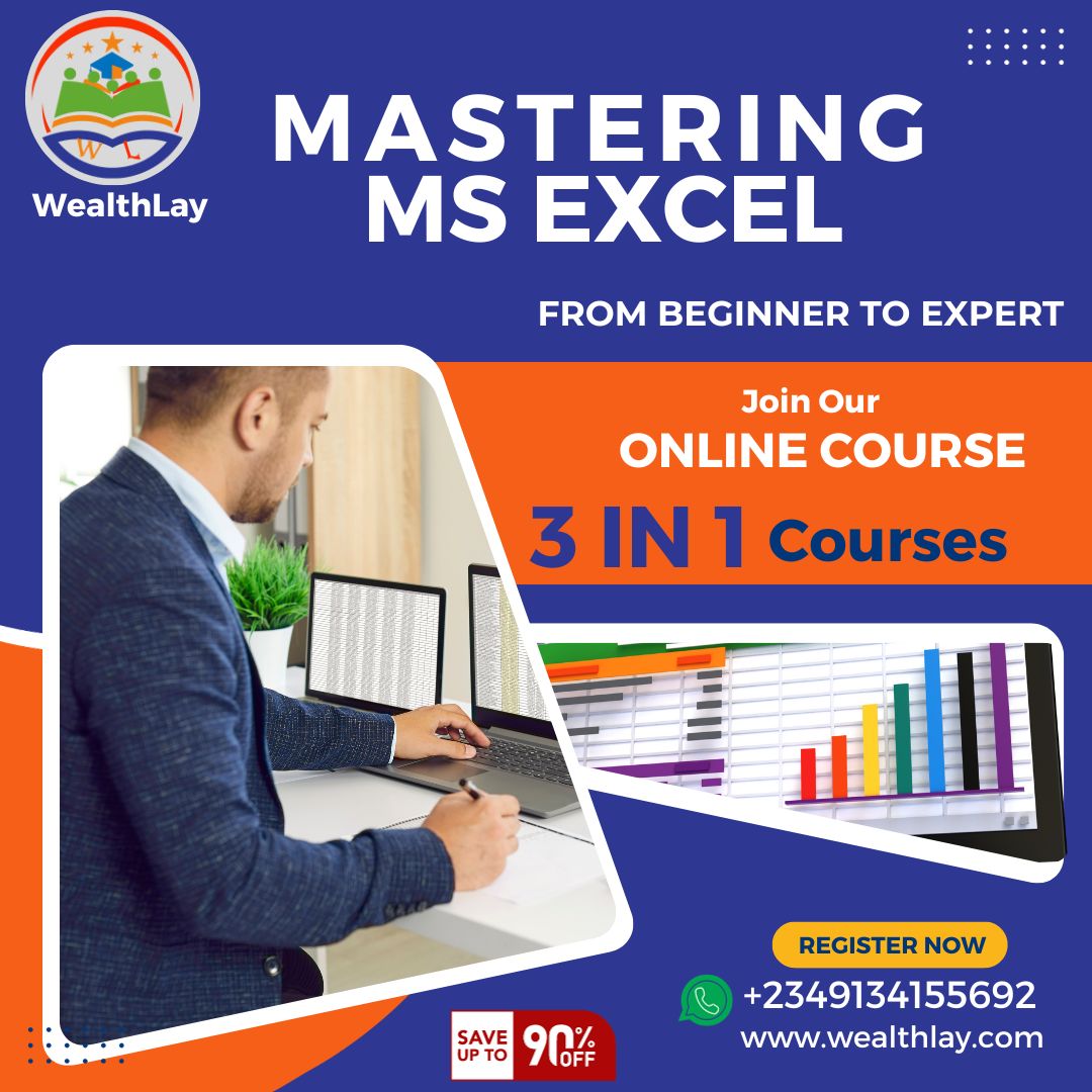 Buy Mastering MS Excel - Complete Excel Mega course by WEALTHLAY DIGITAL ACADEMY on Selar
